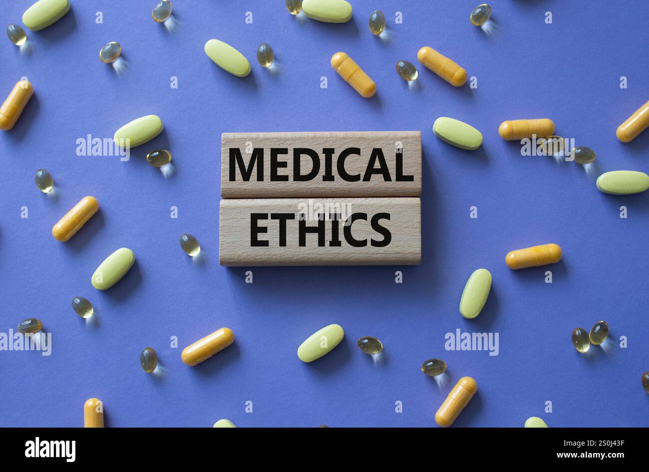 Medical Ethics symbol. Concept word Medical Ethics on wooden blocks ...