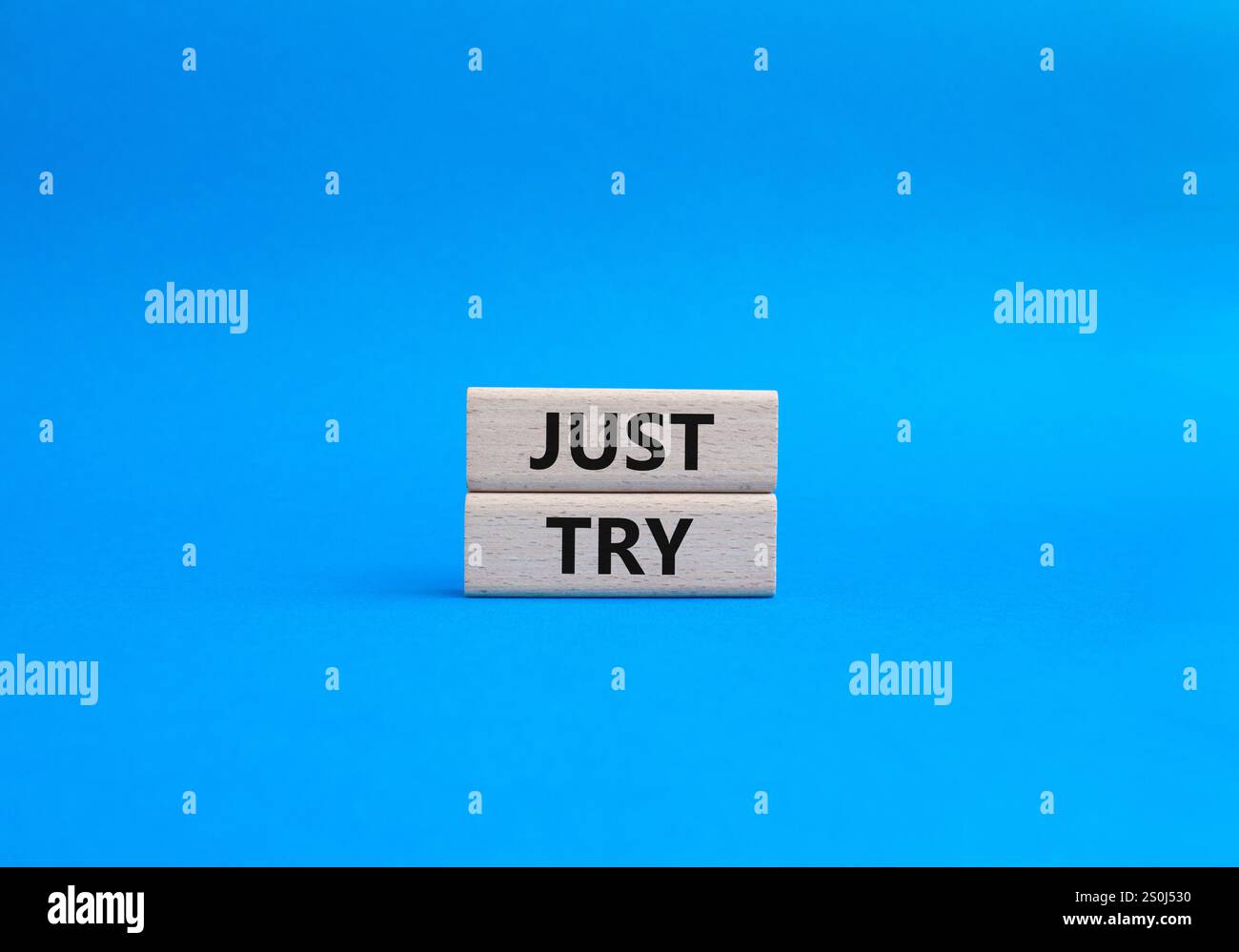 Just try symbol. Concept words Just try on wooden blocks. Beautiful ...