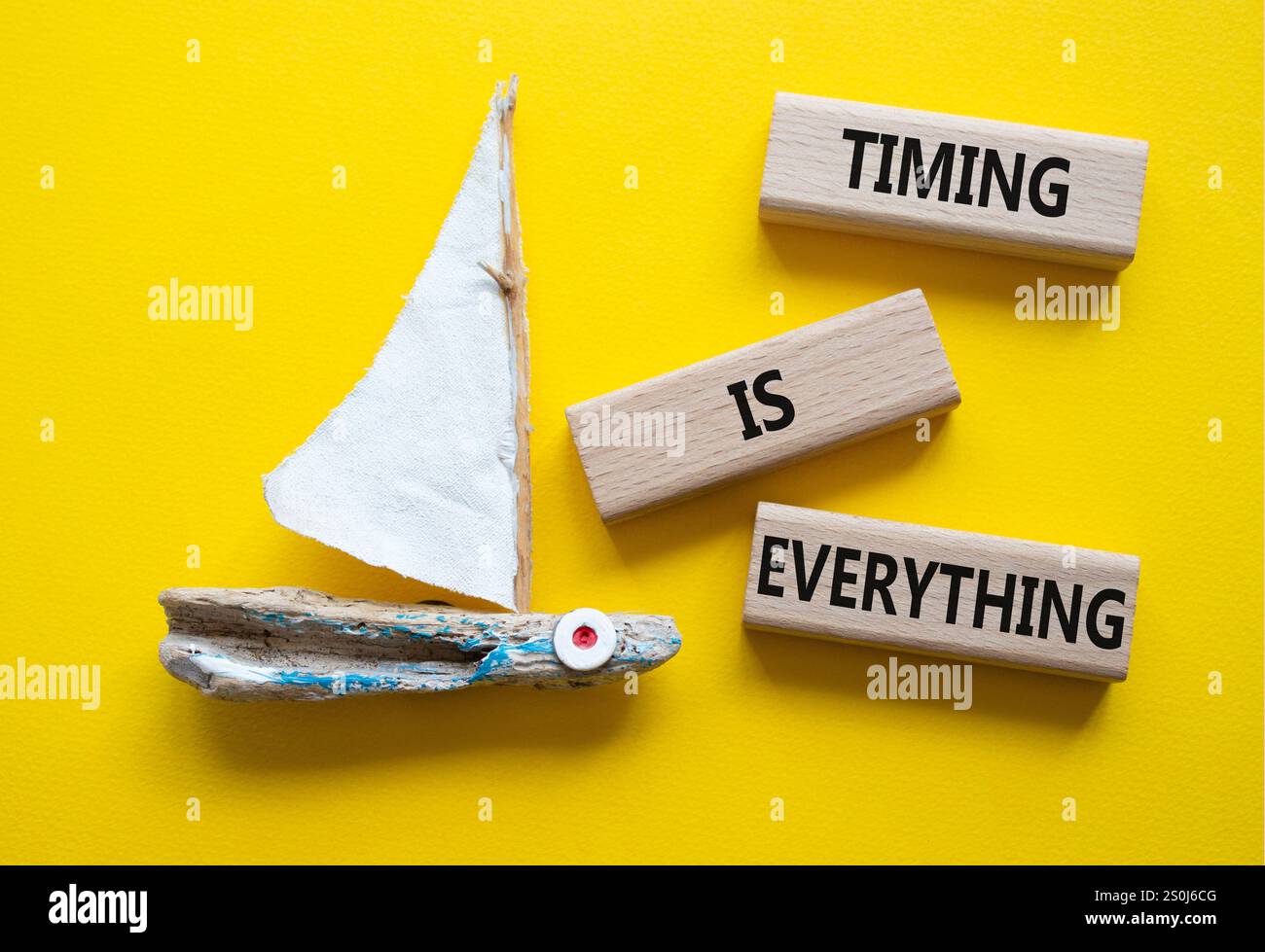 Timing is Everything symbol. Wooden blocks with words Timing is ...