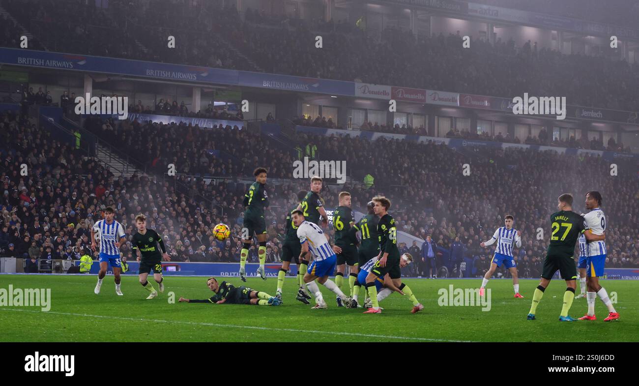 Brighton and Hove Albion Brajan Gruda| has shot a goal during free kick ...
