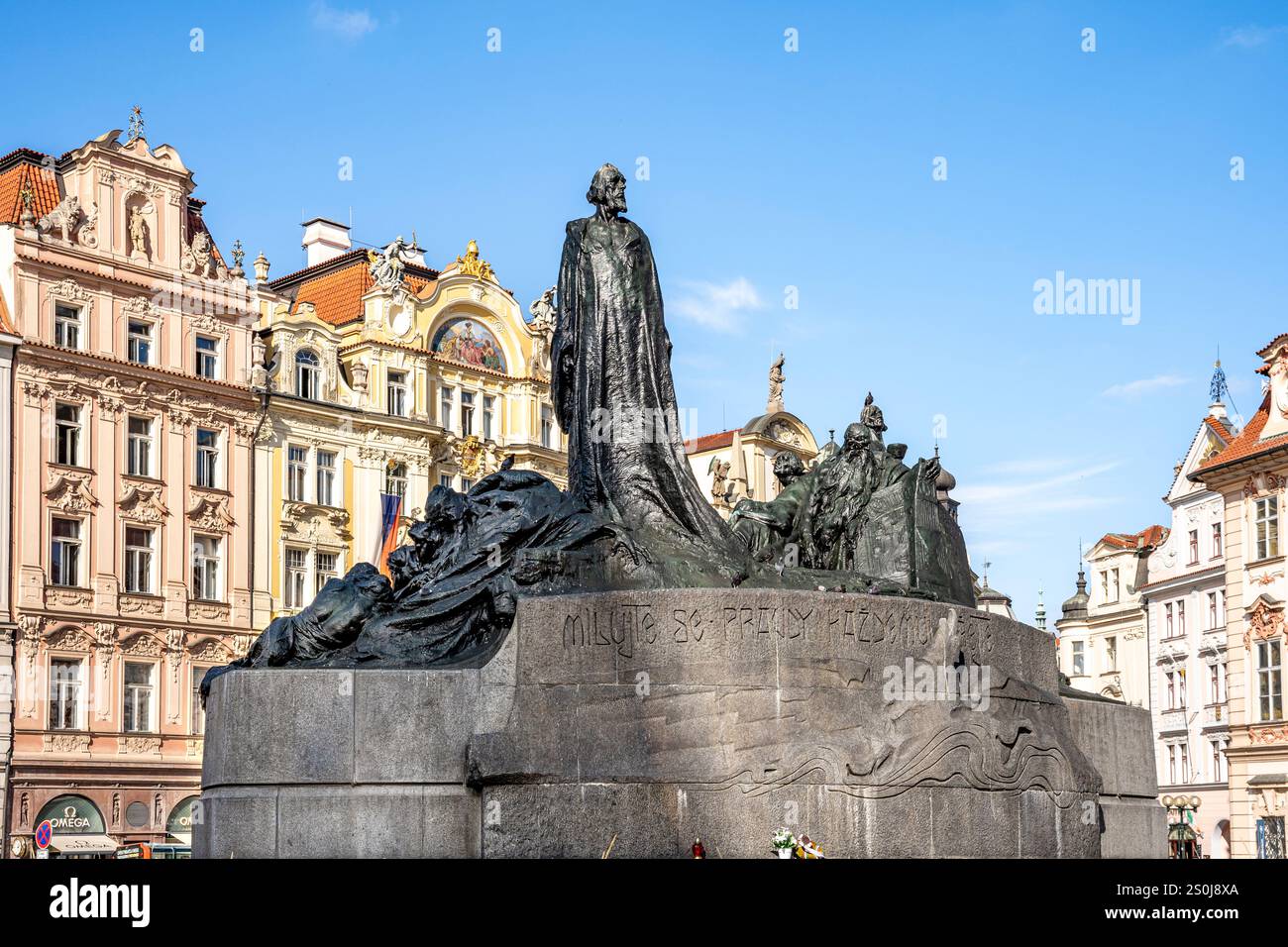 The Jan Hus Memorial designed by Ladislav Šaloun and dedicated to the ...