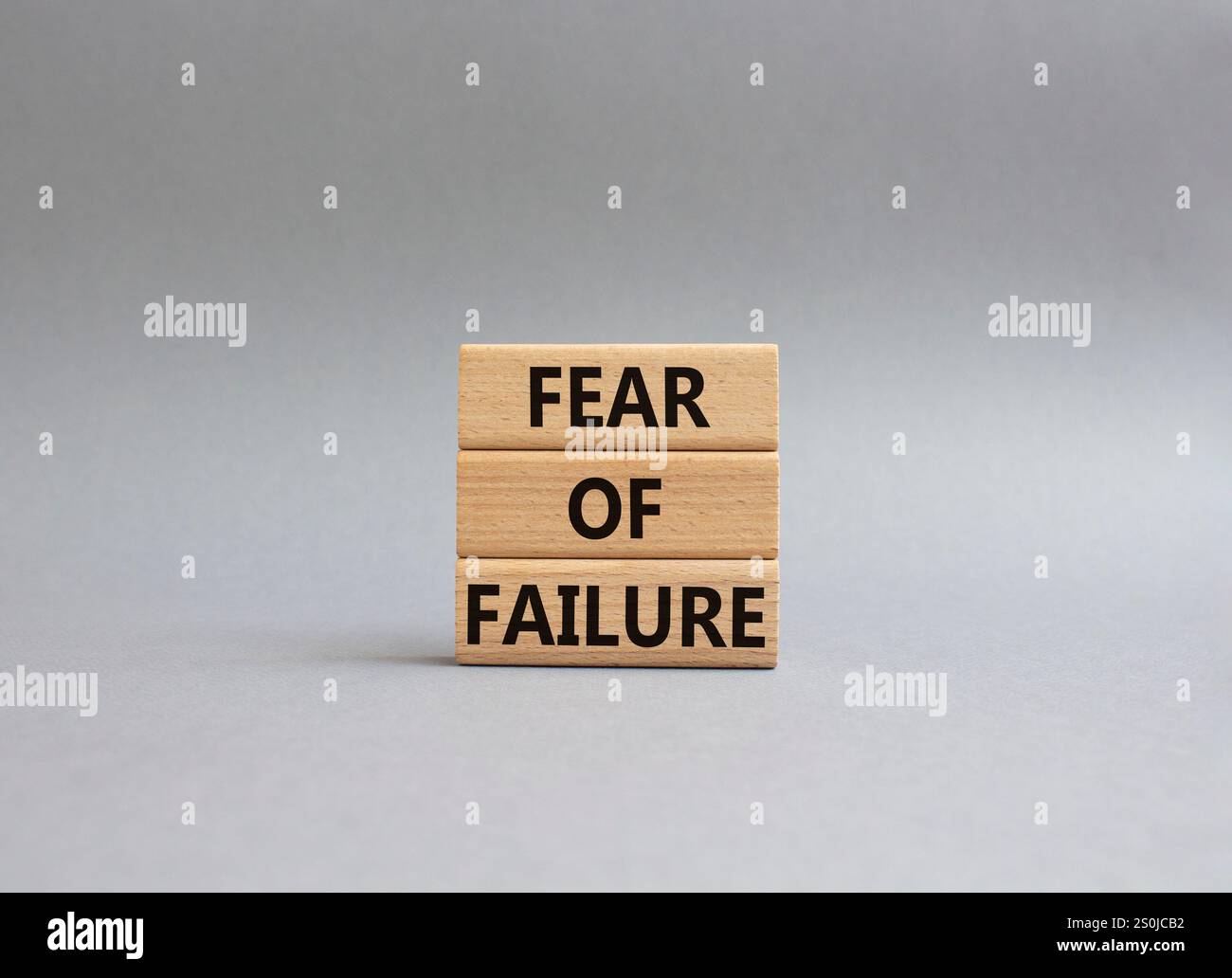 Fear of failure symbol. Concept words Fear of failure on wooden blocks ...