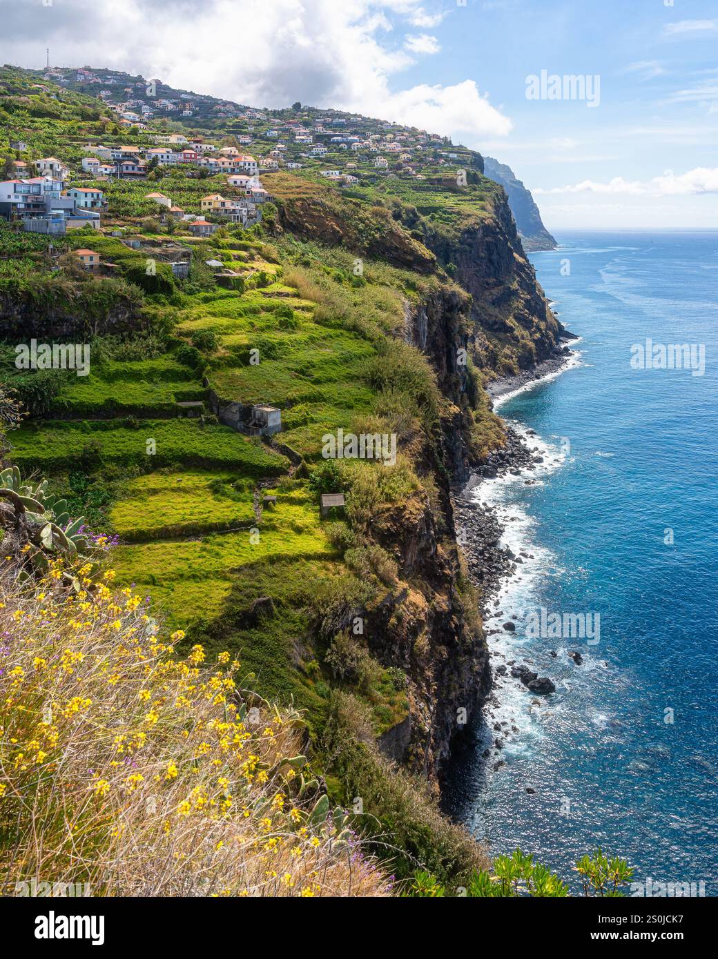 Scenic panoramic view from Miradouro de Sao Sebastiao on a summer ...