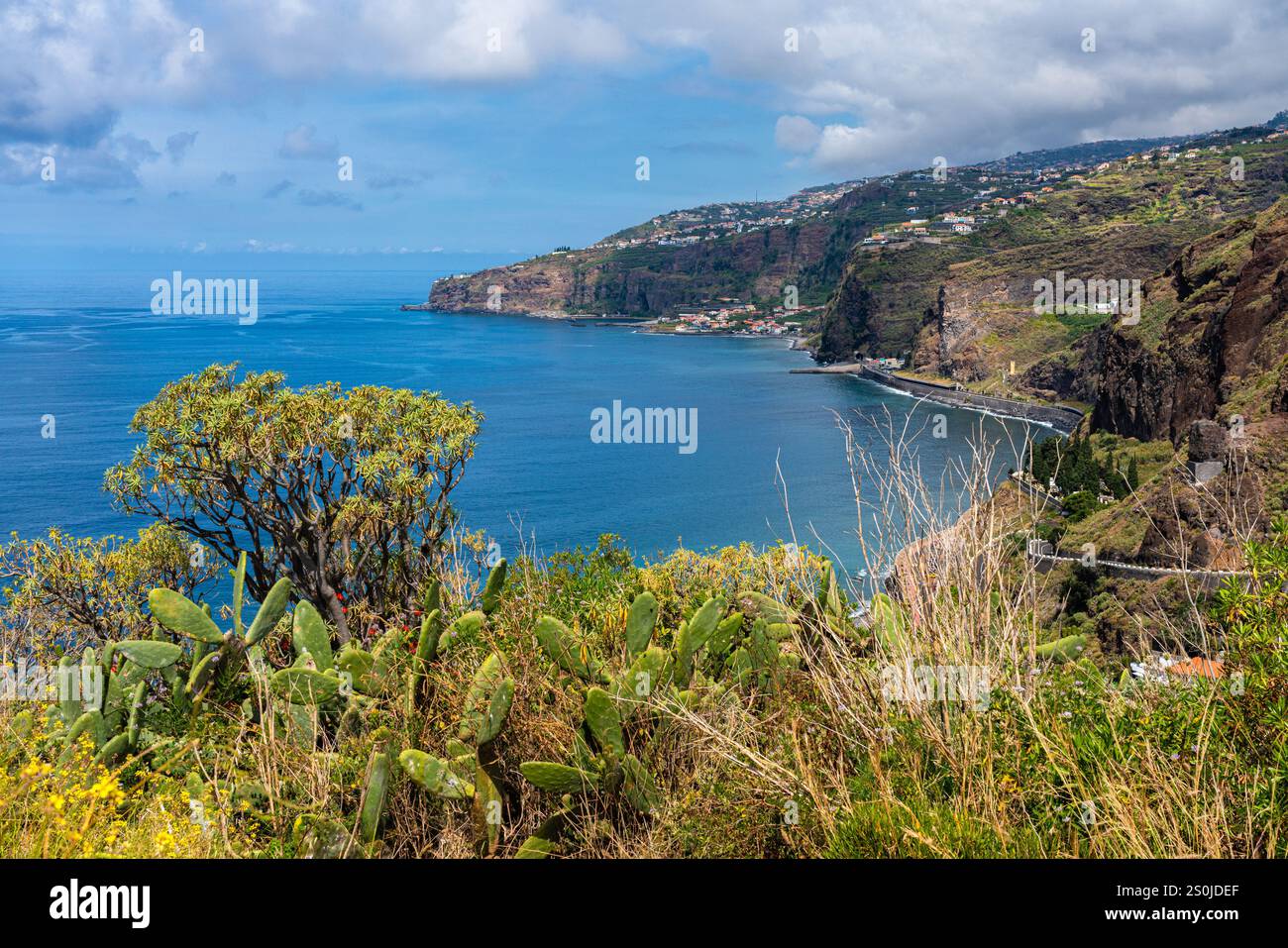 Scenic panoramic view from Miradouro de Sao Sebastiao on a summer ...
