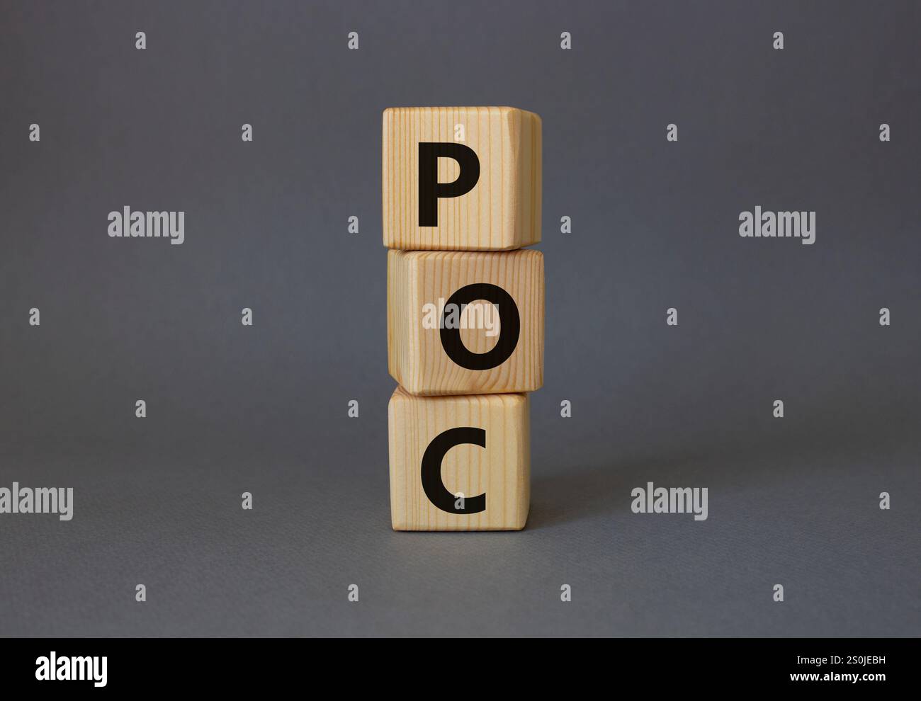 POC - Proof of Concept symbol. Wooden cubes with words POC. Beautiful ...