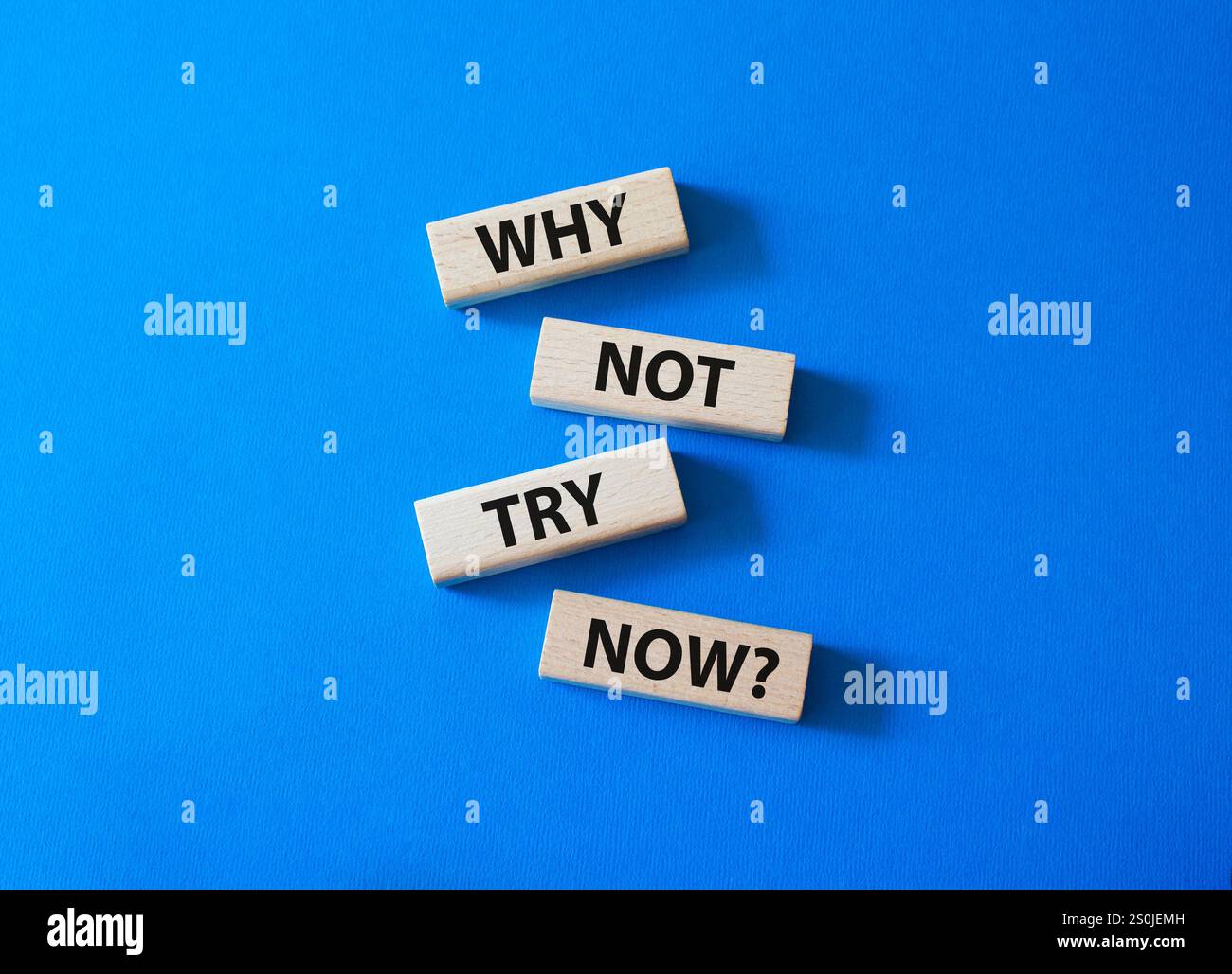 Why not try symbol. Concept words Why not try on wooden blocks ...