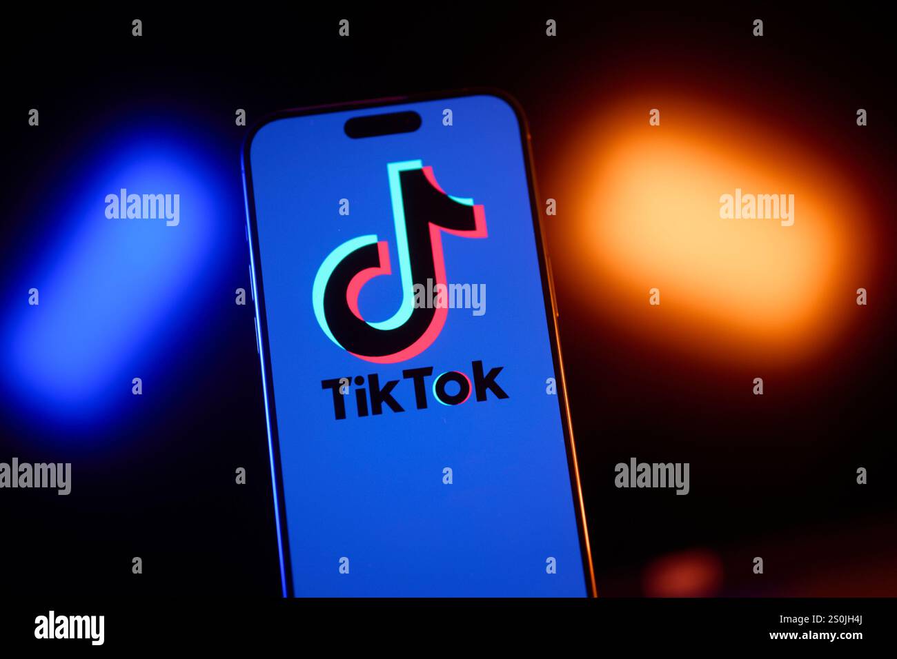 Warsaw, Poland. 28th Dec, 2024. The TikTok logo is seen in this ...