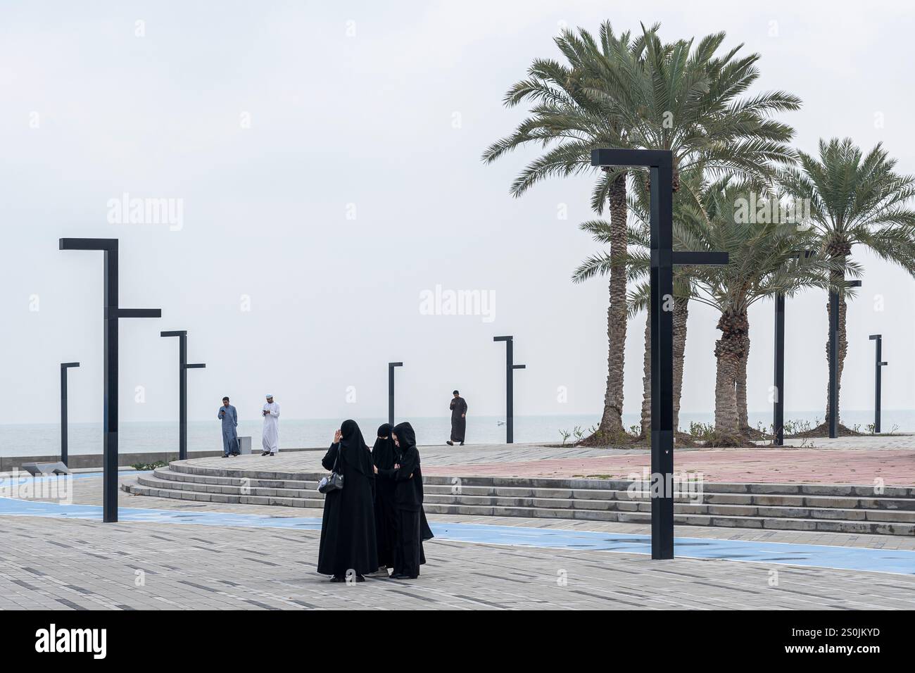 View of the corniche - promenade in Kuwait Stock Photo - Alamy
