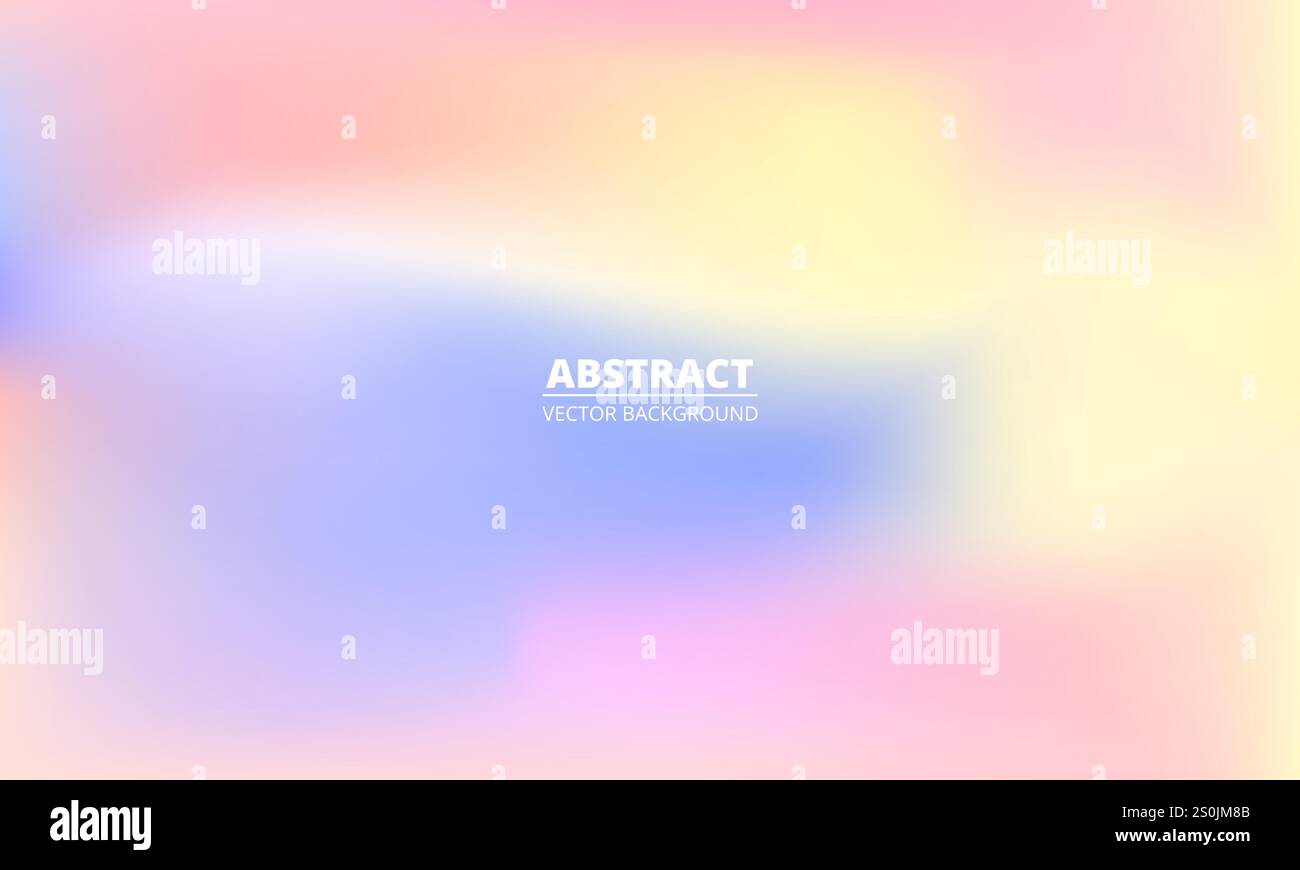 Color gradient abstract background. Blue, pink and yellow gradation vector texture. Pastel color ...