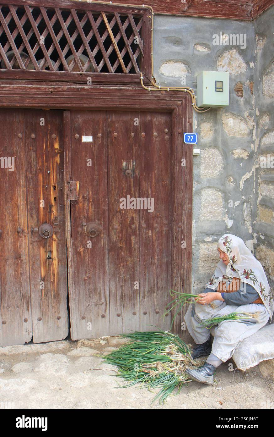 SAFRANBOLU, TURKEY-APRIL 13,2008:Unidentified Old Village Woman ...