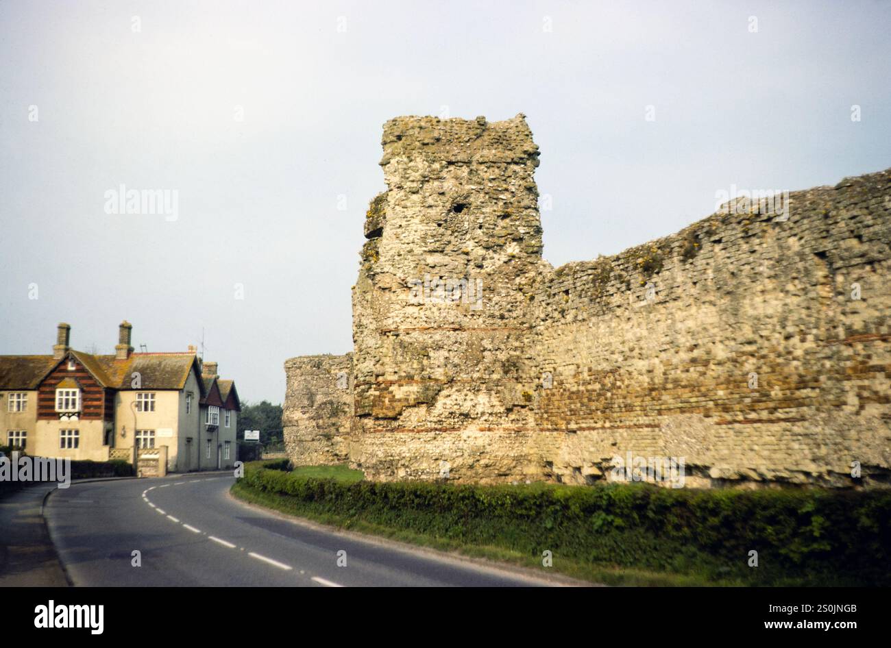 Pevensey Castle a medieval castle and former Roman Saxon Shore fort ...