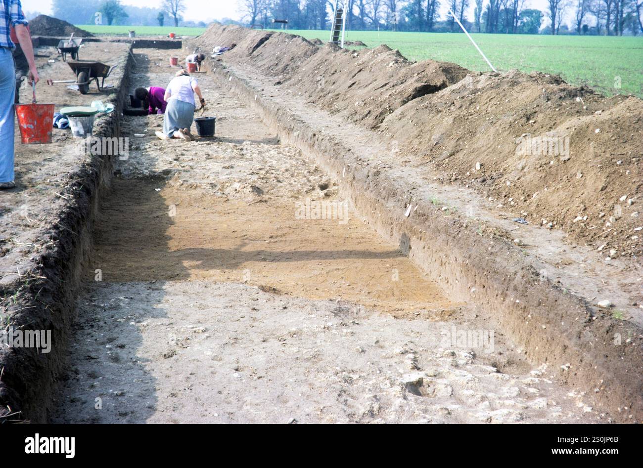 Archaeological excavation of neolithic causewayed enclosure, Great ...