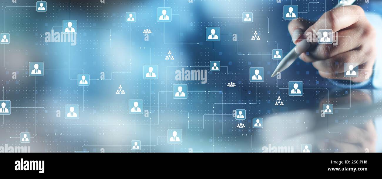 Digital Networking and Team Collaboration in Virtual Systems Stock ...