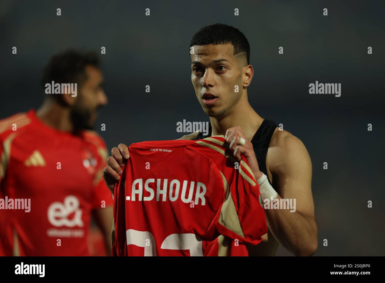 EGYPT, CAIRO, 22 December 2024 : Emam Ashour of Al Ahly SC celebrates ...
