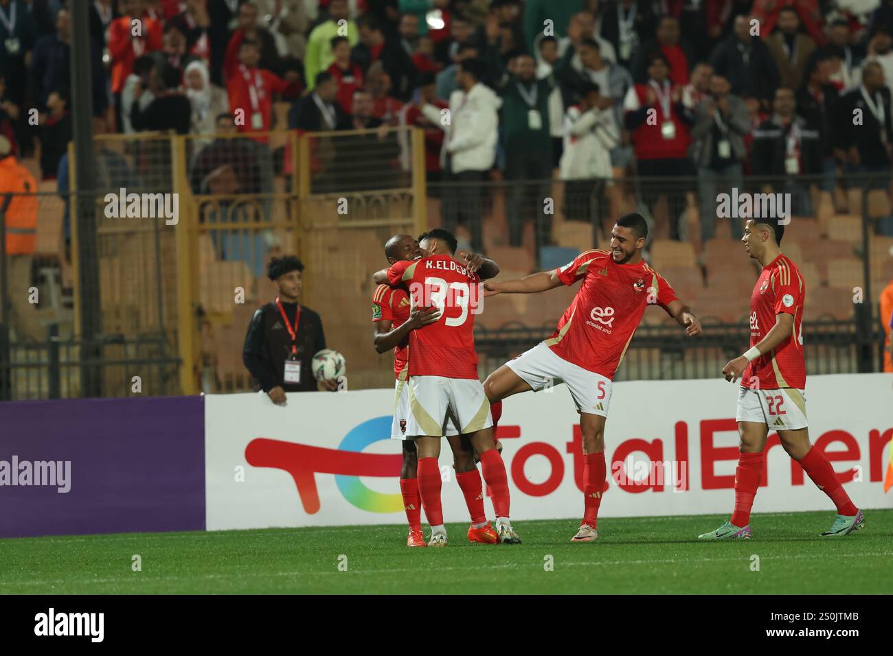 EGYPT, CAIRO, 22 December 2024 : Percy Tau of Al Ahly SC celebrates ...