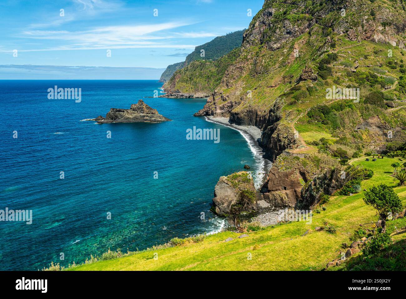 Scenic panoramic view from Miradouro de Sao Cristovao on a summer ...