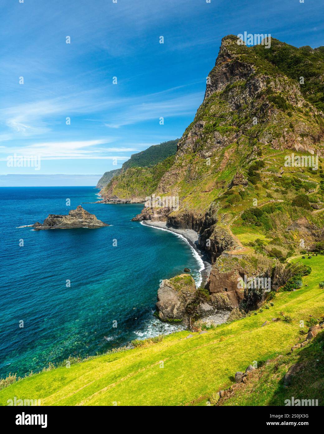 Scenic panoramic view from Miradouro de Sao Cristovao on a summer ...
