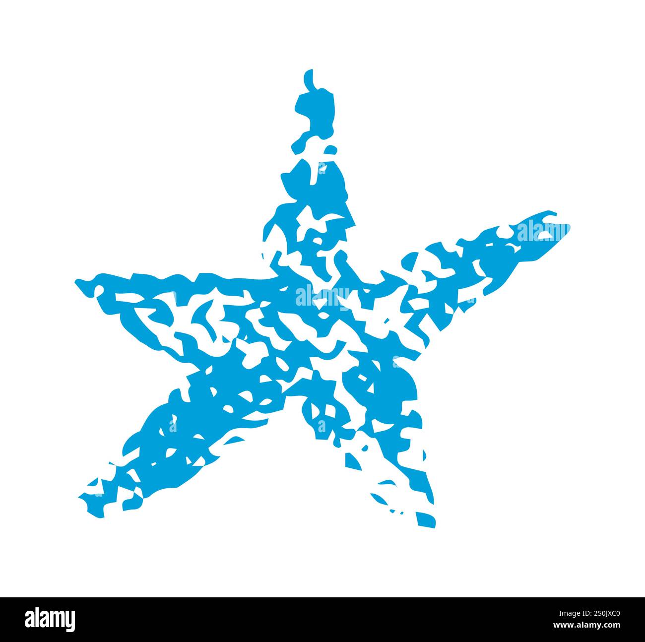 Abstract Grunge Star Crayon Effect Vector for Stickers, Logos, Labels ...