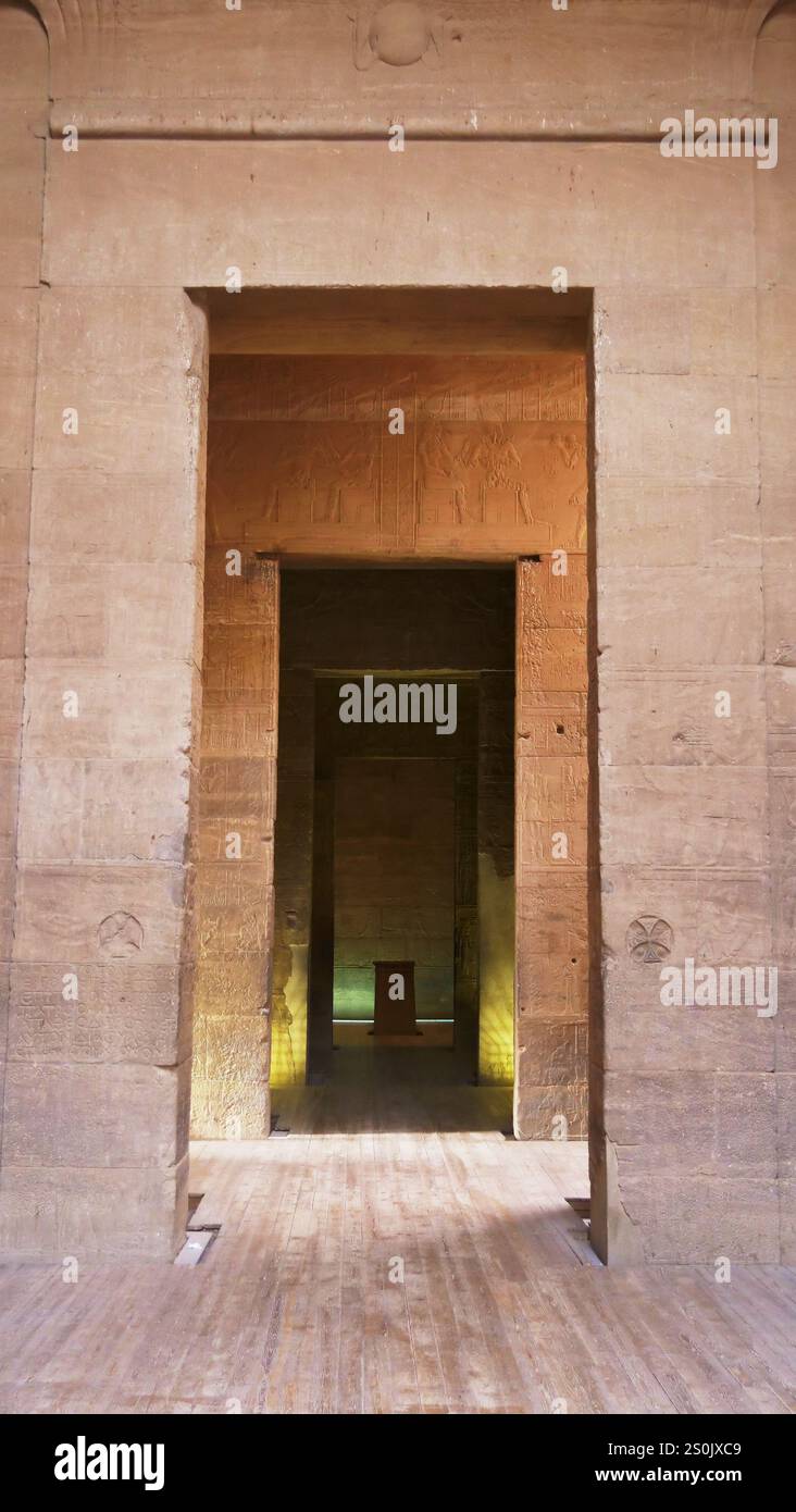 Inside the Temple of Isis at Philae, Egypt Stock Photo - Alamy