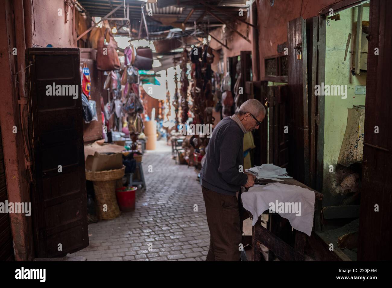 Daily life in the back streets of Marrakech, Morocco, North Africa ...