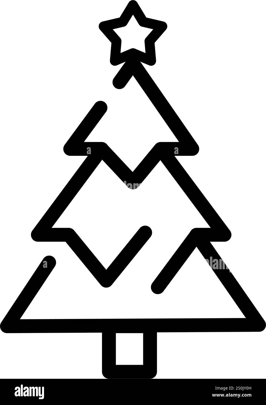 Christmas tree - vector icon Stock Vector Image & Art - Alamy