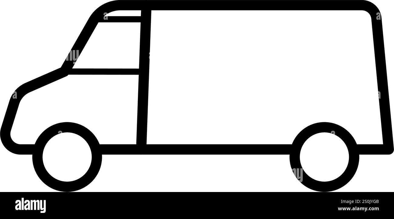 delivery van - vector illustration Stock Vector Image & Art - Alamy