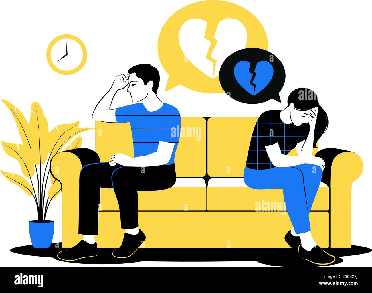 Concept of divorce, misunderstanding in family. Disagreement ...