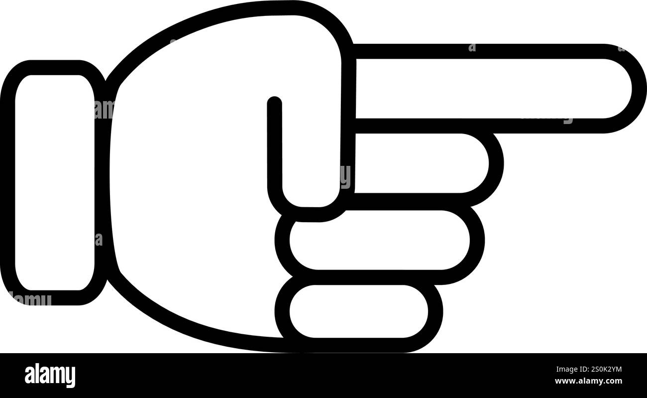 Finger pointing icon vector Stock Vector Image & Art - Alamy