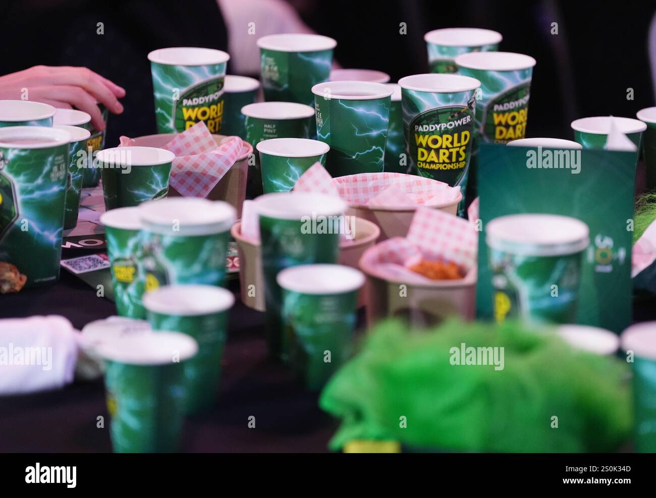 A general view of empty cups on a table during day eleven of the Paddy ...