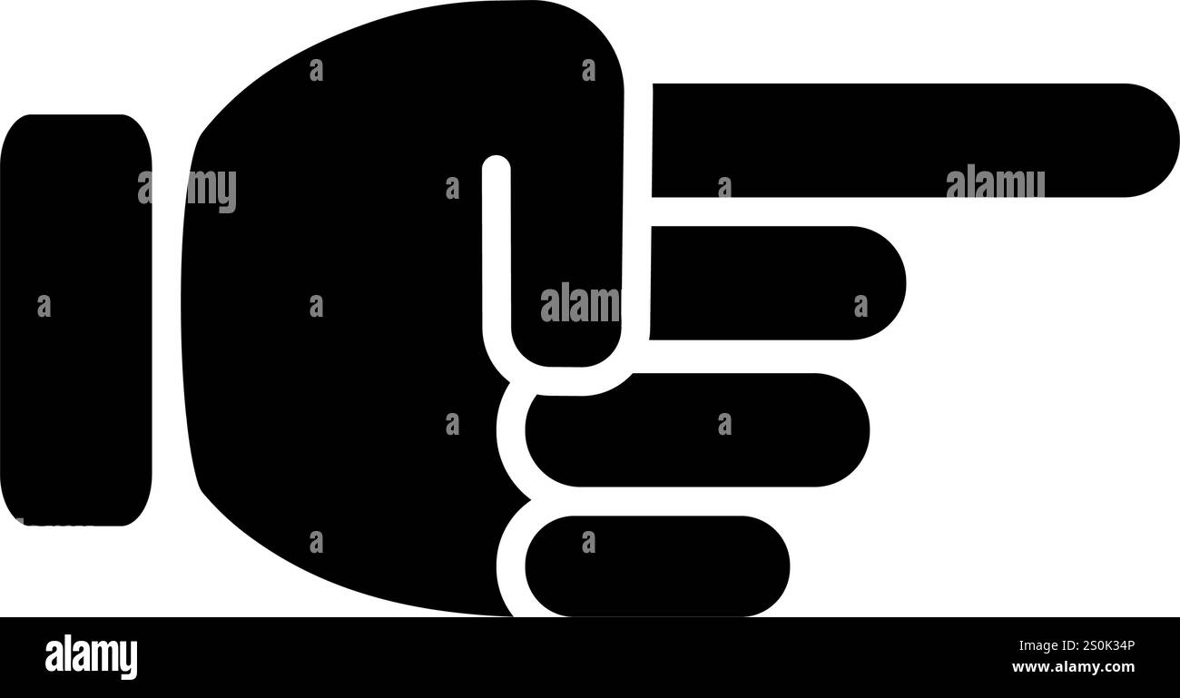 Finger pointing icon vector Stock Vector Image & Art - Alamy