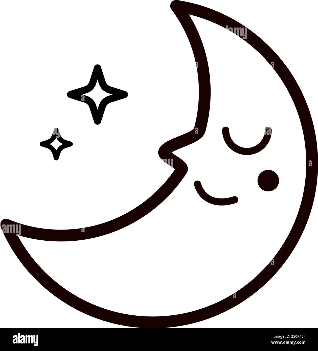 moon and stars - vector illustration Stock Vector Image & Art - Alamy