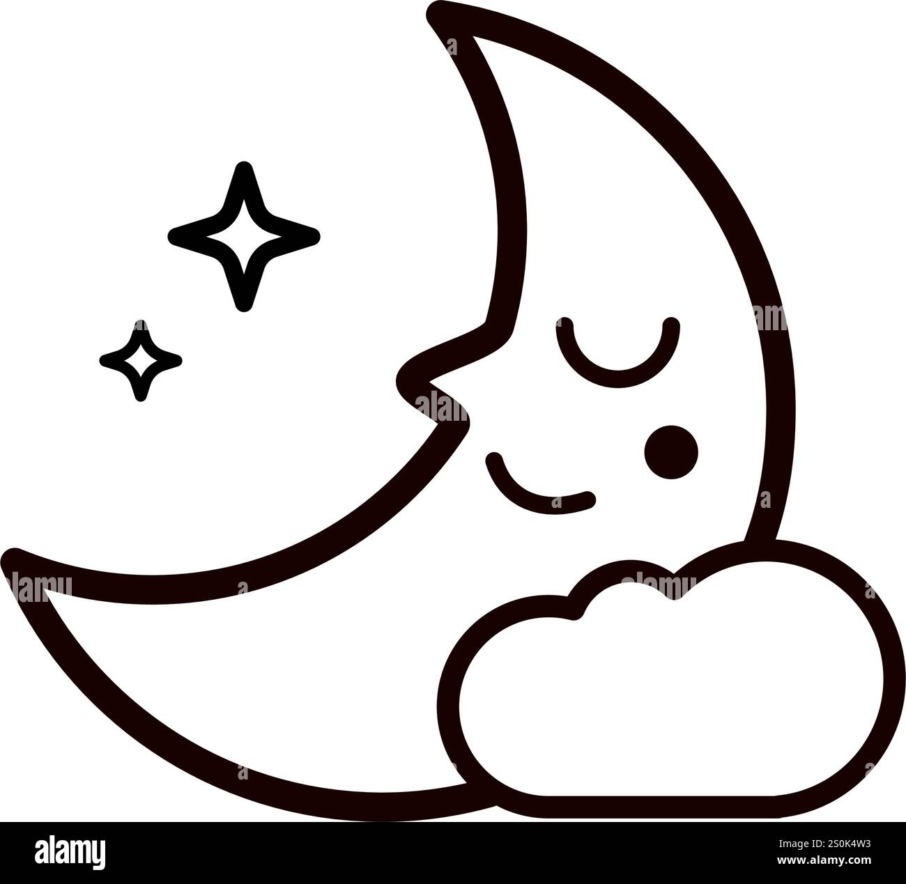 Night stars moon Cut Out Stock Images & Pictures - Alamy