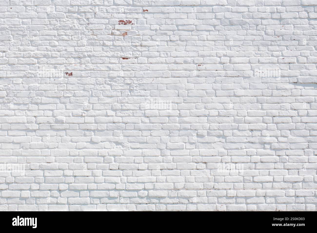Old white painted brick wall of 18th century as historical textured ...