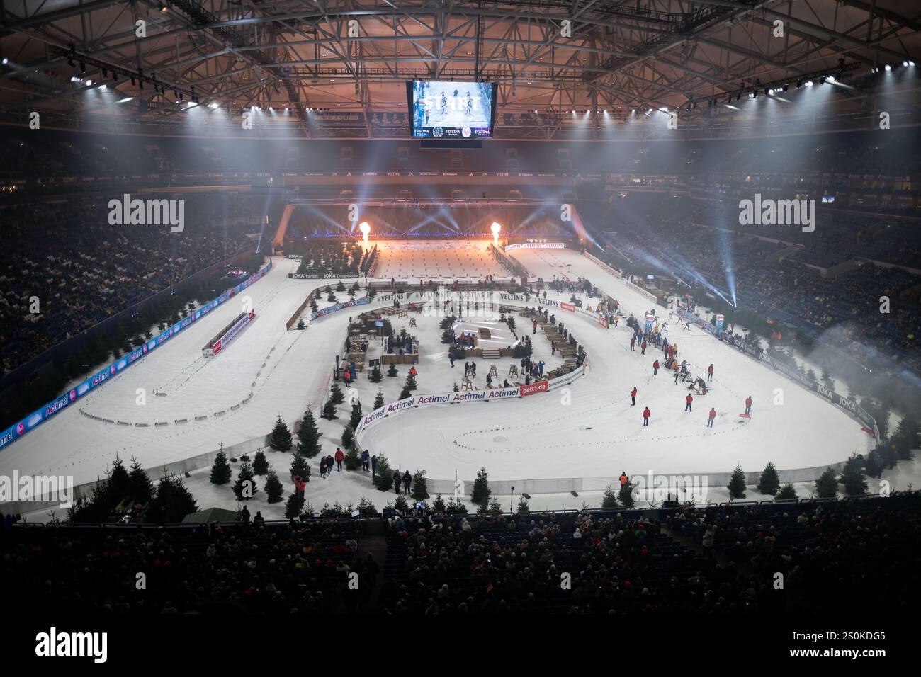 28 December 2024, North Rhine-Westphalia, Gelsenkirchen: Winter sports: Biathlon, World Team ...