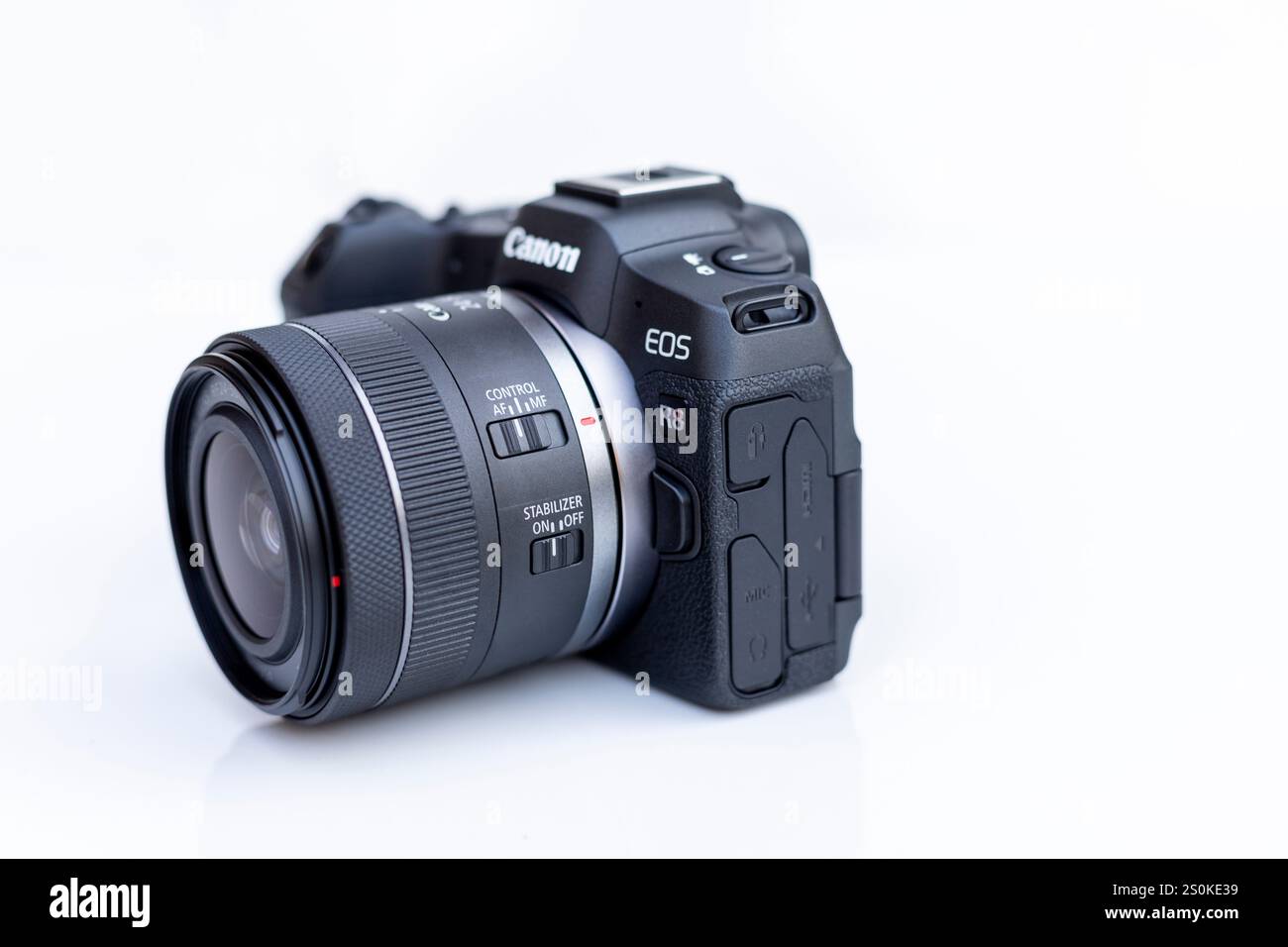 The new sleek lightweight latest model Canon EOS R8 mirrorless camera ...