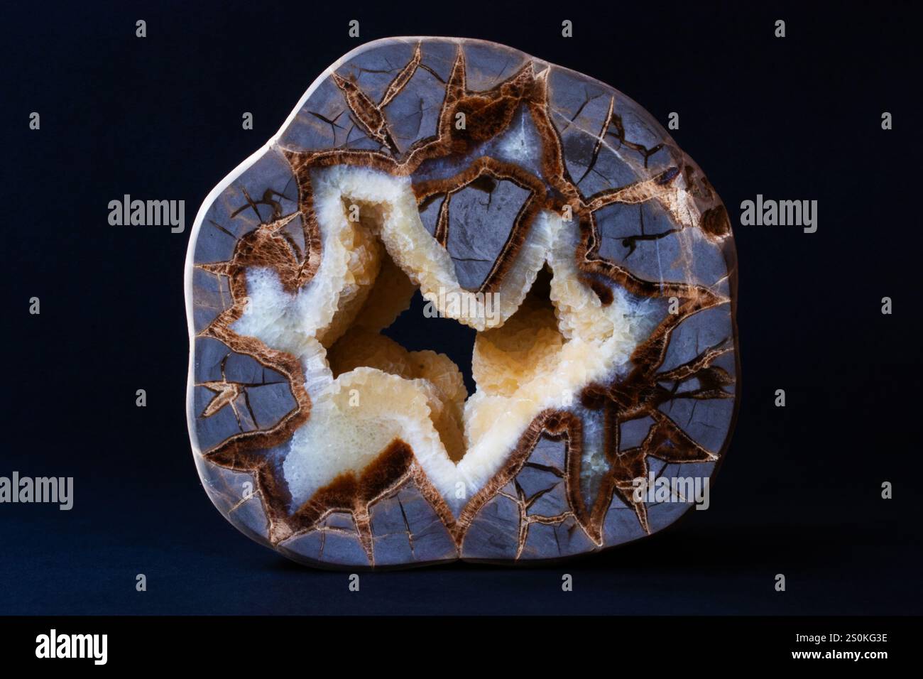 Septarian geode mineral specimen, unique natural crystal, stunning ...