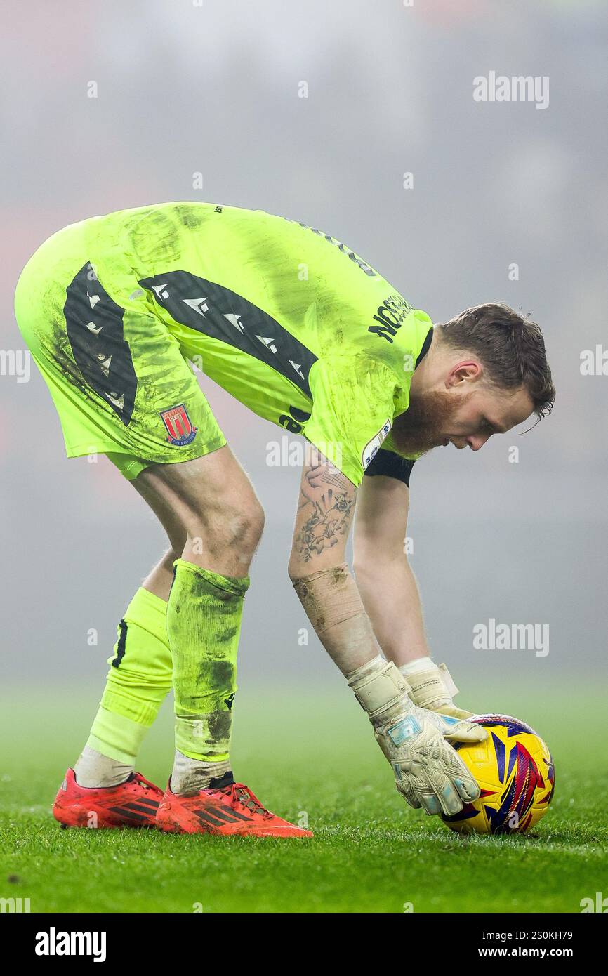Stoke City goalkeeper Viktor Johansson during the Sky Bet Championship ...