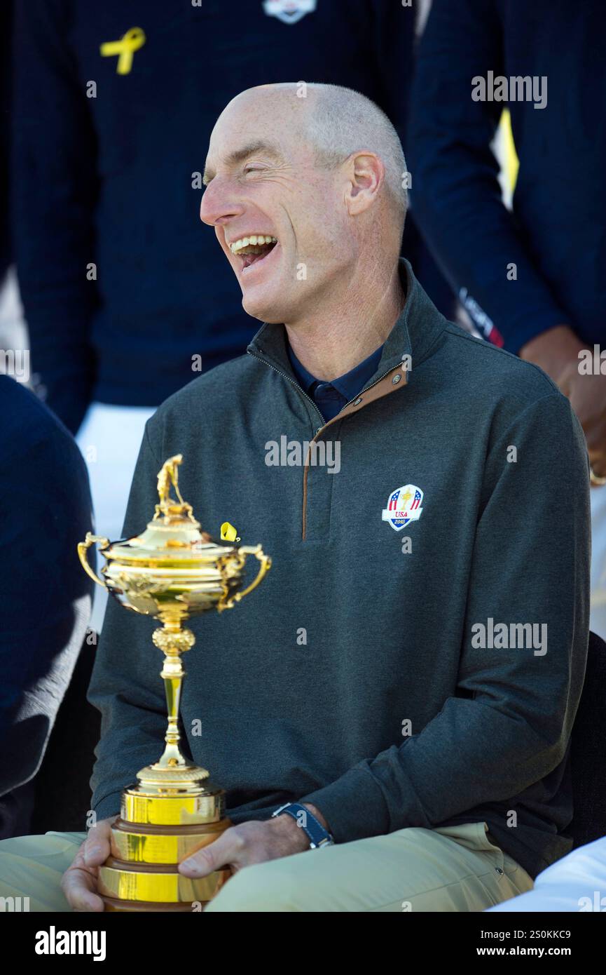 Sep 26, 2018; Paris, FRA; American Ryder Cup captain Jim Furyk has a ...