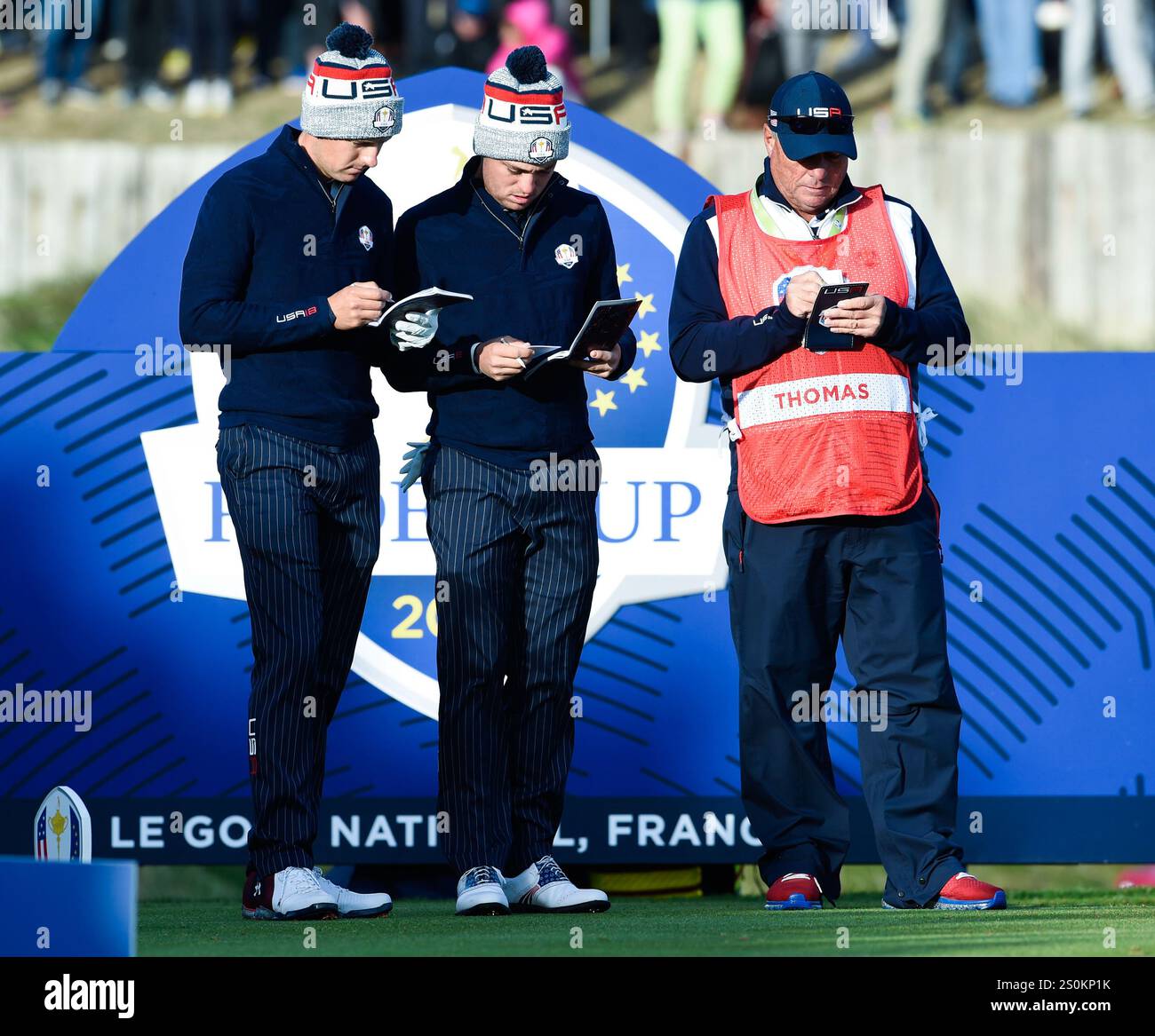 Sep 29, 2018; Ryder cup, Paris, FRA; Jordan Spieth with Justin Thomas ...