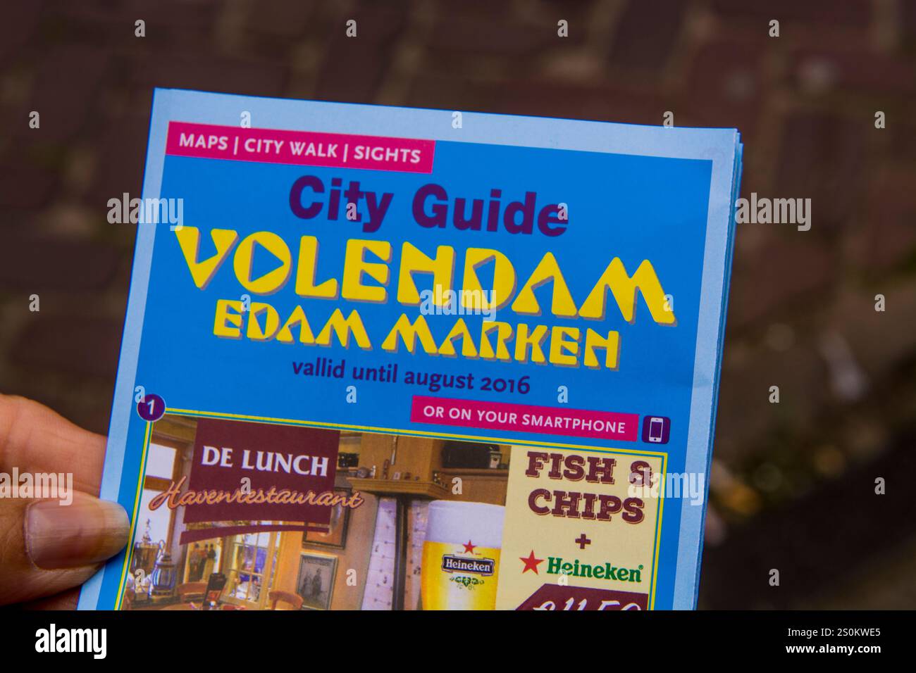 Guide map of Volendam, Holland, Netherlands Stock Photo - Alamy