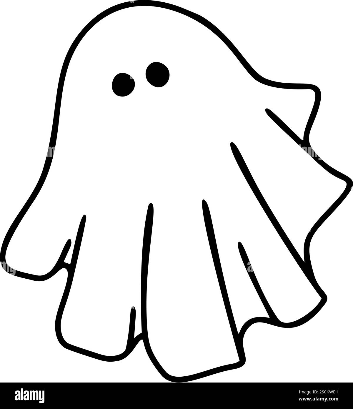 Charming yet eerie black ghost silhouette in vector form, perfect for ...