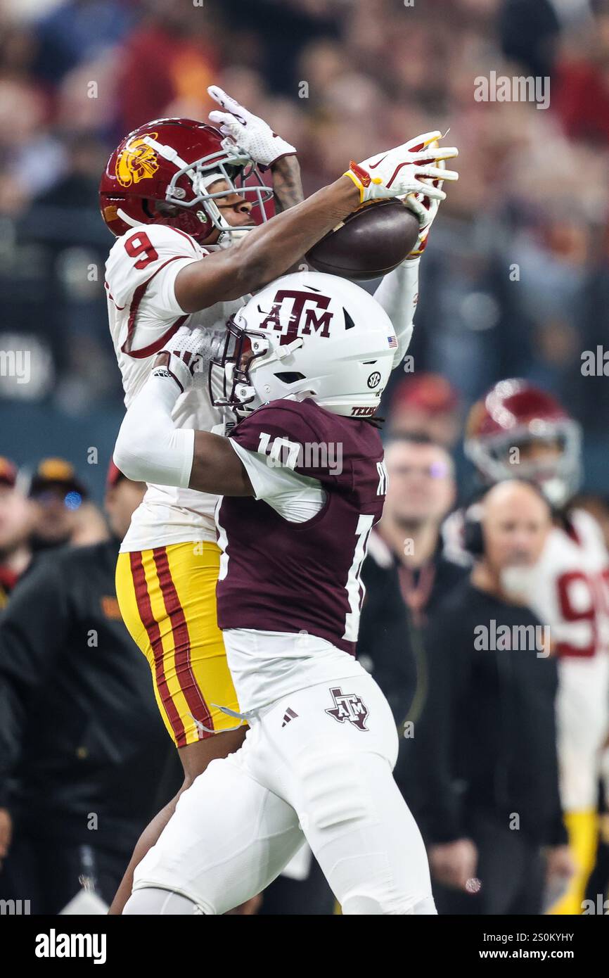 December 27, 2024: USC Trojans wide receiver Jay Fair (9) is unable to ...