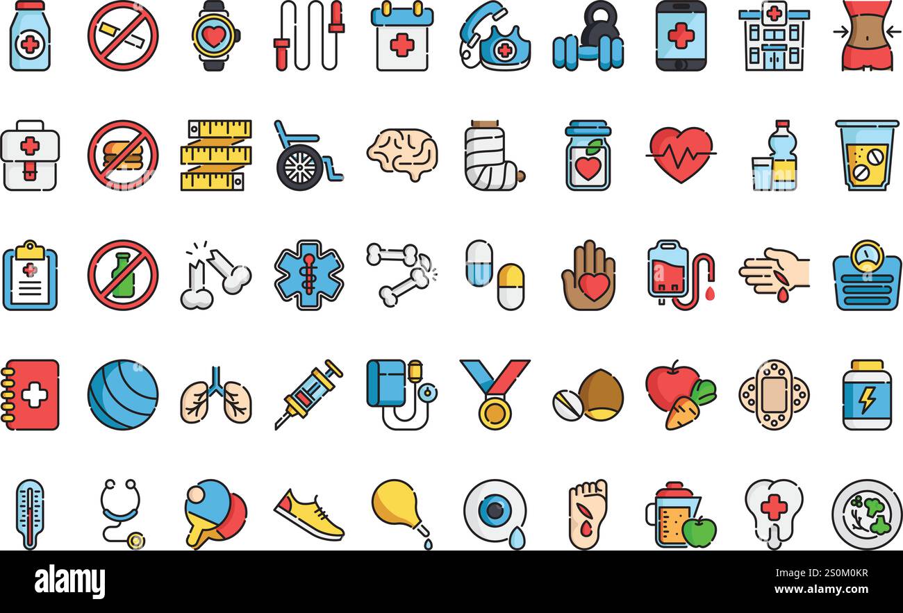 Health icons High-Quality Vector Icons Collection with Editable Stroke ...