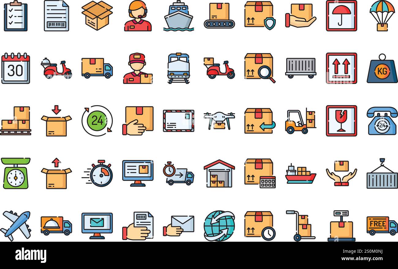 Delivery icons High-Quality Vector Icons Collection with Editable ...