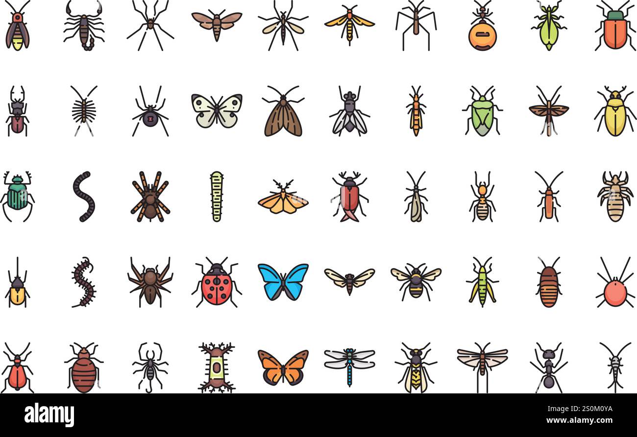 Insects icons High-Quality Vector Icons Collection with Editable Stroke ...