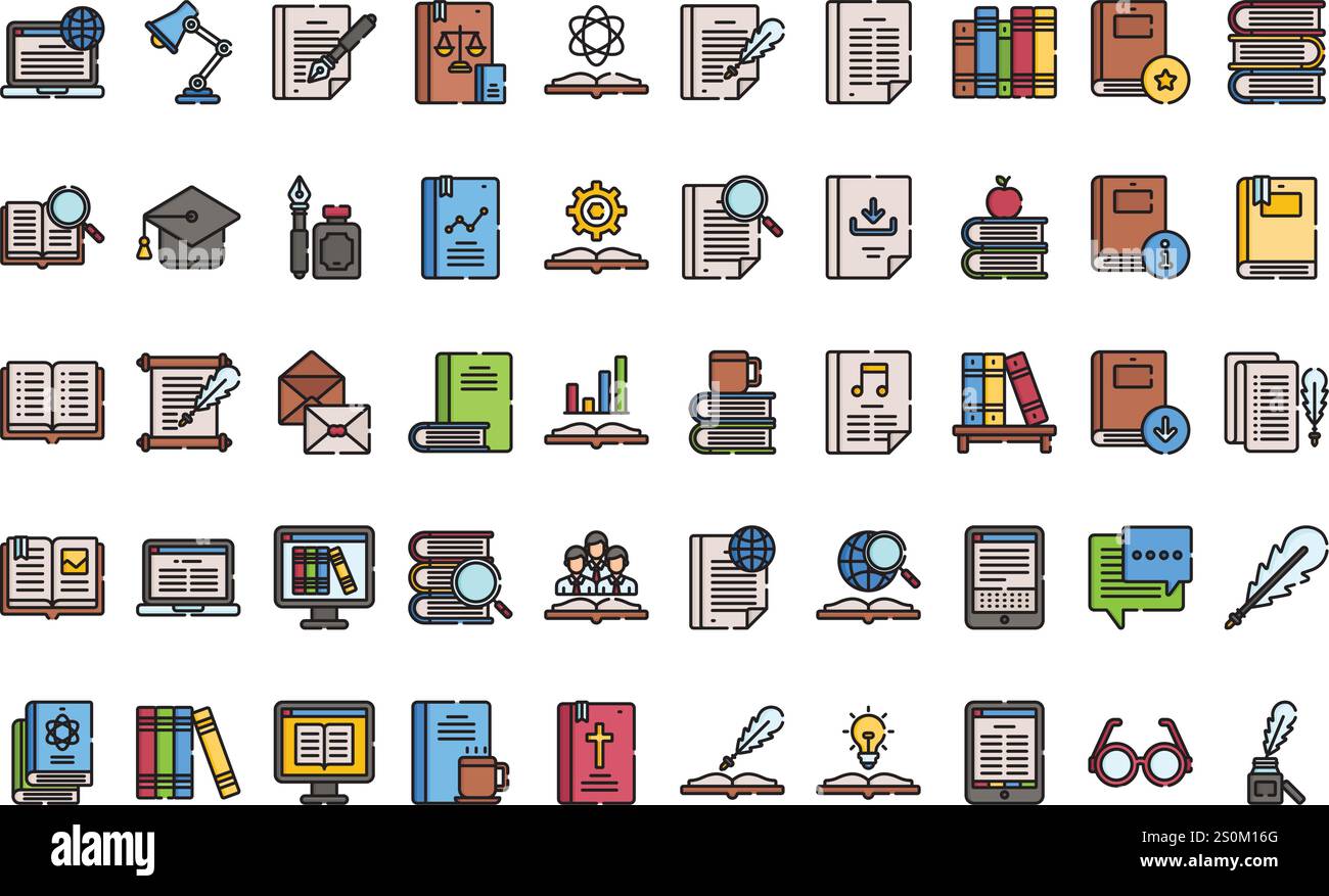 Literature icons High-Quality Vector Icons Collection with Editable ...