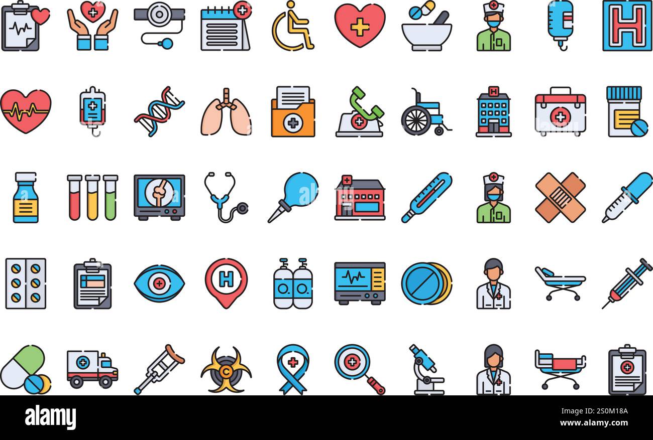 Hospital icons High-Quality Vector Icons Collection with Editable ...
