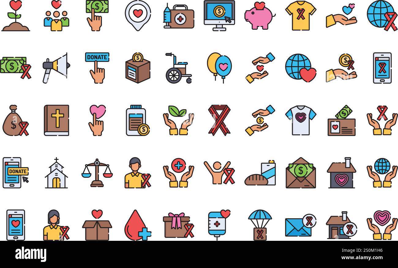 Charity icons High-Quality Vector Icons Collection with Editable Stroke ...