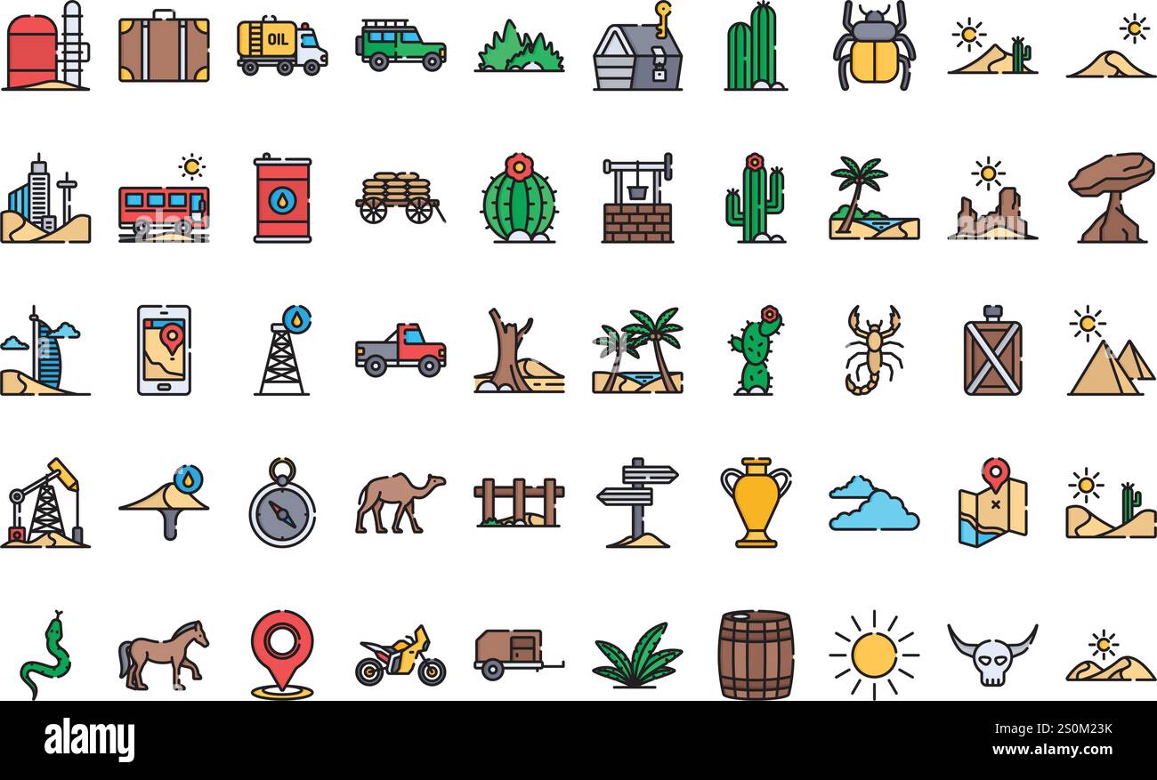 Desert icons High-Quality Vector Icons Collection with Editable Stroke ...