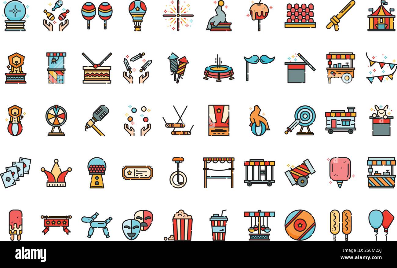Circus icons High-Quality Vector Icons Collection with Editable Stroke ...
